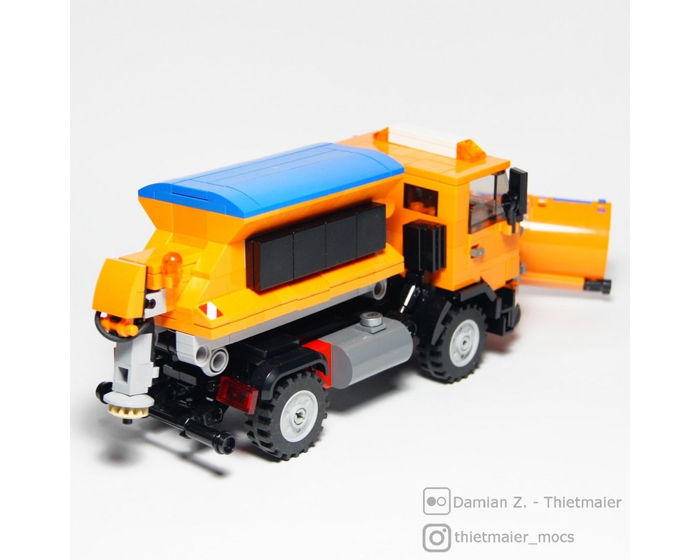 Lego Moc Snow Plow And Salt Spreader For Hooklift Truck By Thietmaier