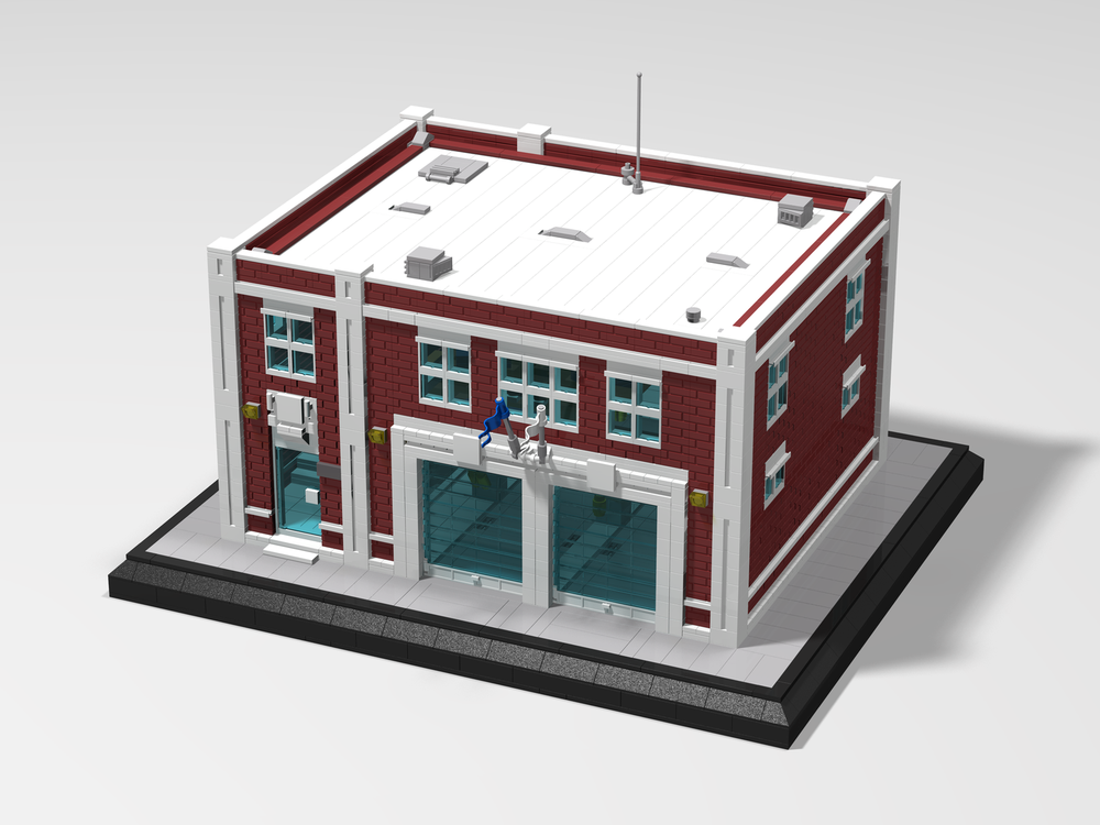 Lego Moc Fire Station By The Undo Rebrickable Build With Lego
