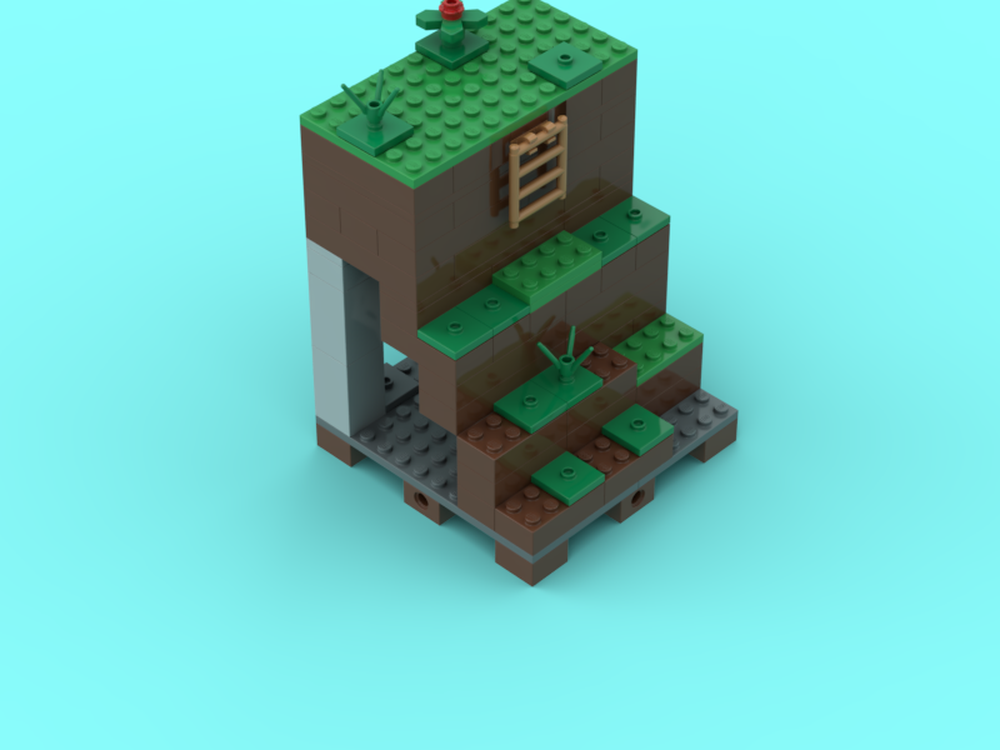 LEGO MOC modular minecraft-- hill (straight) by ConsiderANapkin ...