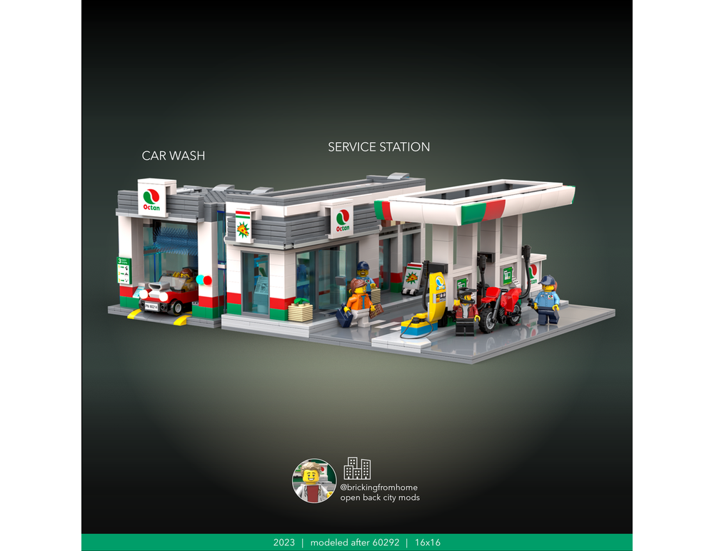 Lego Moc Lego City Car Wash By Brickingfromhome Rebrickable Build
