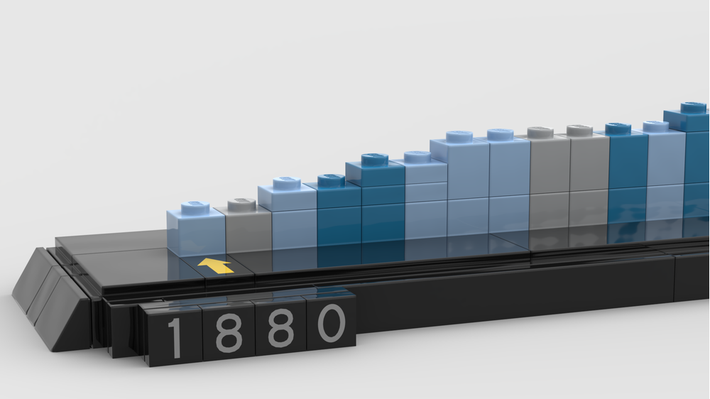 LEGO MOC Warming stripes by wwwchrisde | Rebrickable - Build with LEGO