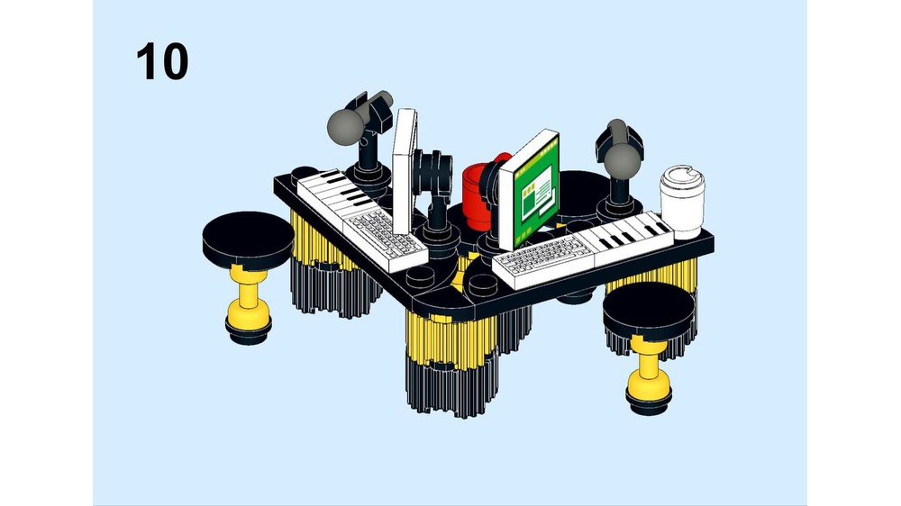 LEGO MOC Jazz Club Radio Floor Extension by Tiny Bricks | Rebrickable ...