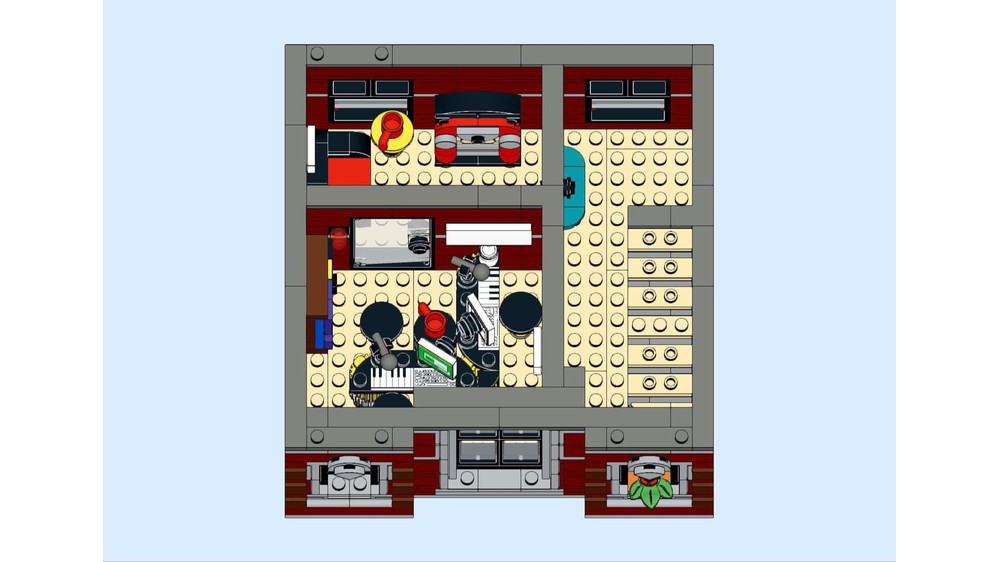 Lego Moc Jazz Club Radio Floor Extension By Tiny Bricks Rebrickable