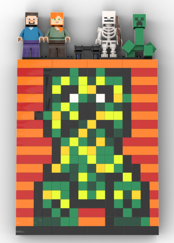 LEGO MOC Creeper poster with Minifigures by Space_Steave | Rebrickable ...
