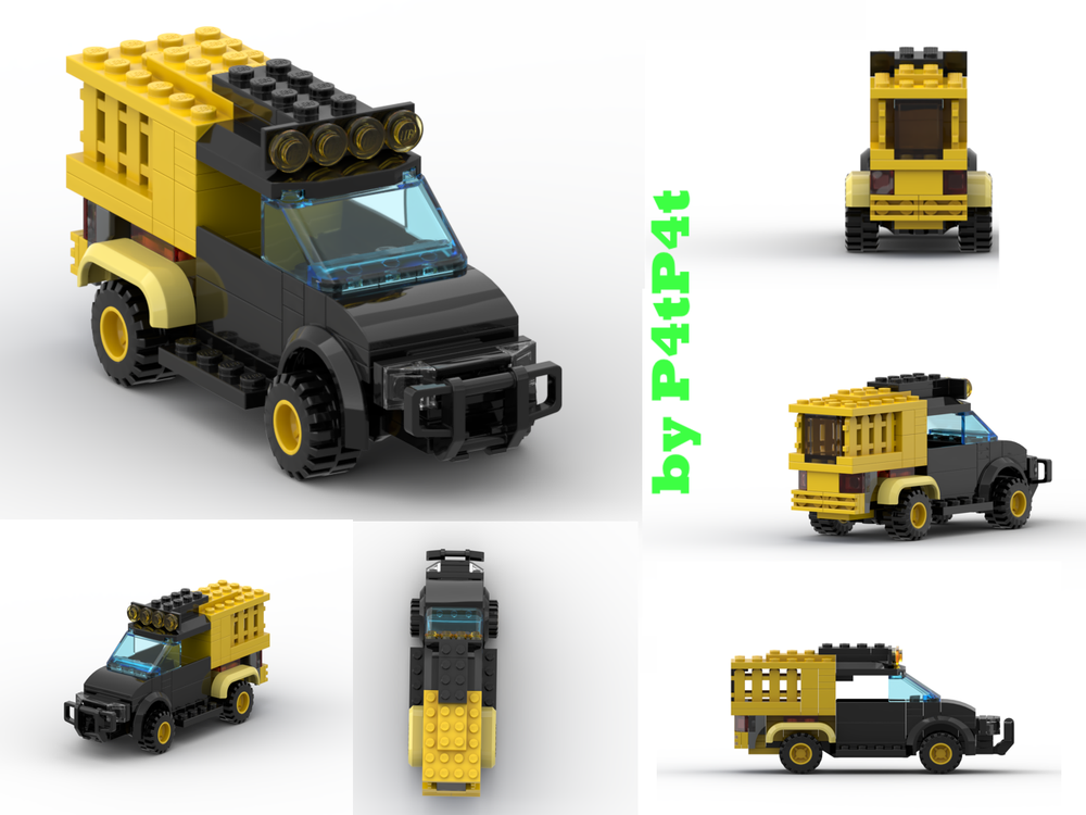 LEGO MOC Offroad Pickup by P4tp4t | Rebrickable - Build with LEGO