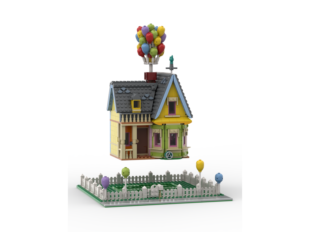 LEGO MOC-144779 Modular-style base for 'Up' House Addition (MOC-144424 ...