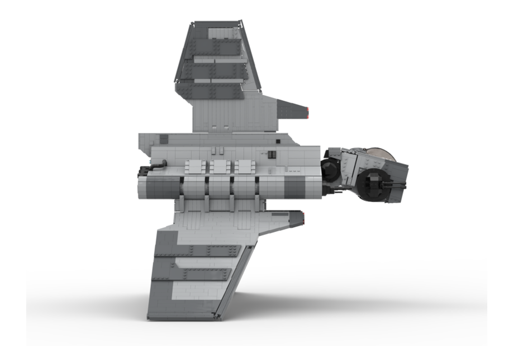 Lego Moc Rho Class Transport Shuttle By Thelegowolfpack Rebrickable