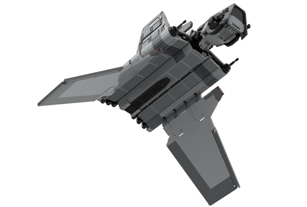 Lego Moc Rho Class Transport Shuttle By Thelegowolfpack Rebrickable