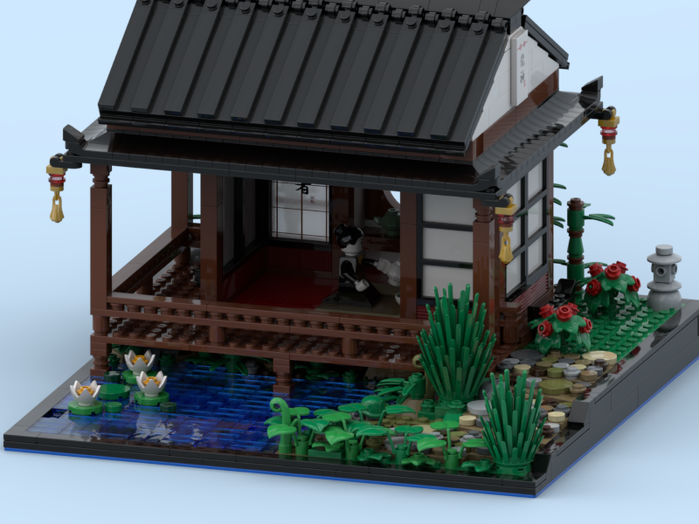 LEGO MOC Japanese tea house on a pond. by AussieShazza | Rebrickable - Build with LEGO