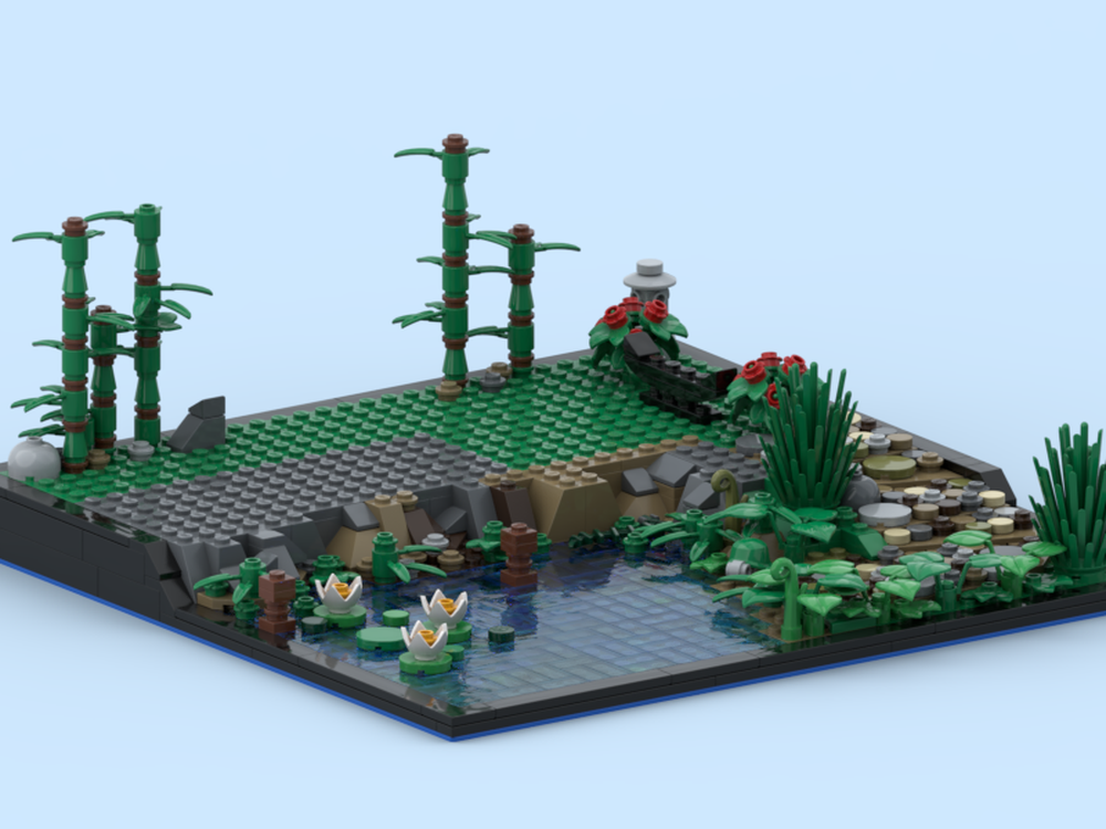 LEGO MOC Japanese tea house on a pond. by AussieShazza | Rebrickable ...
