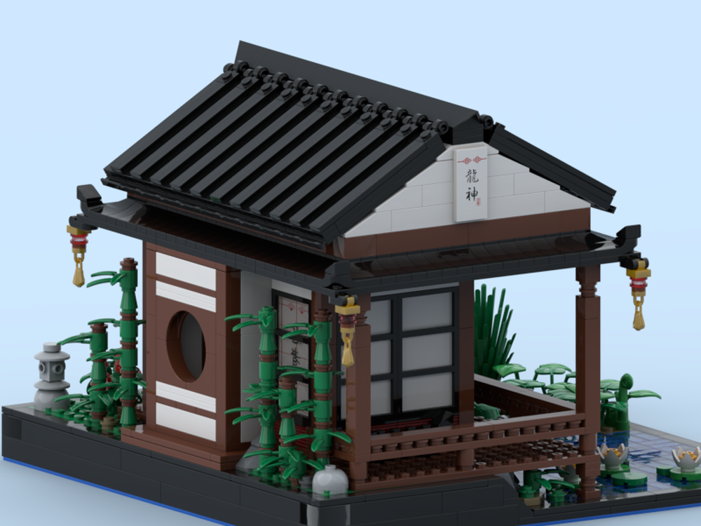 LEGO MOC Japanese tea house on a pond. by AussieShazza | Rebrickable ...