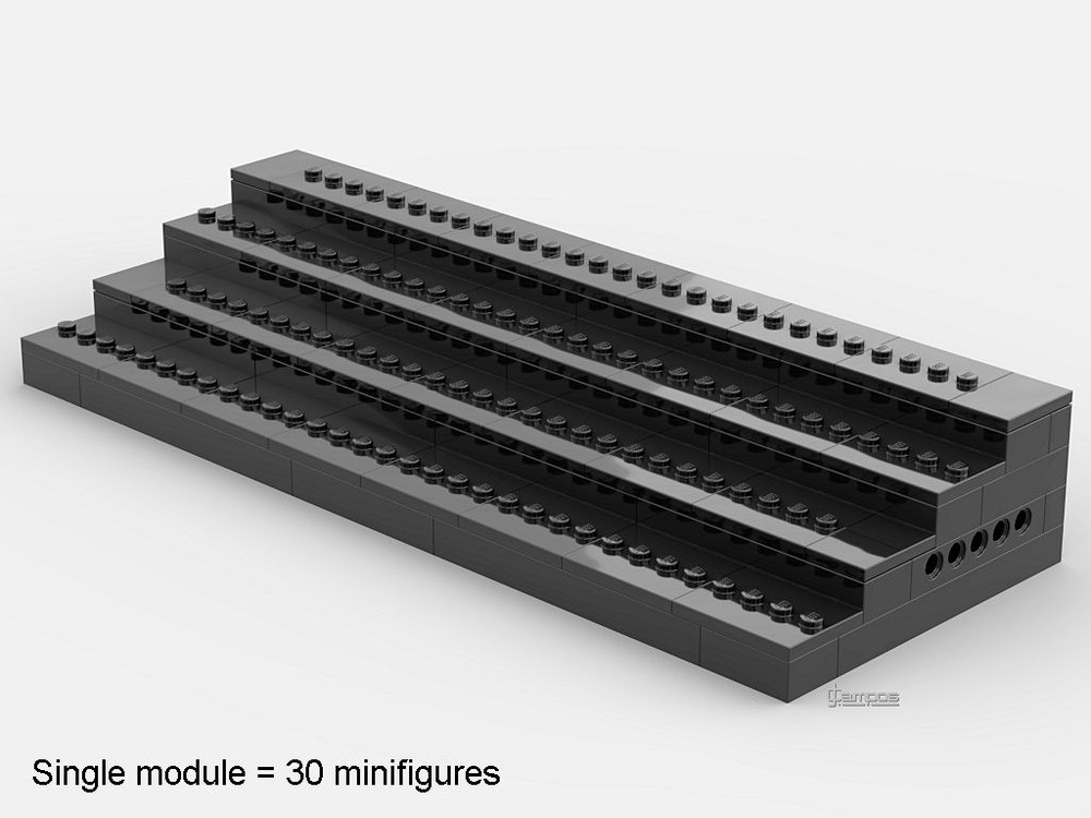 Lego Moc Modular Minifigure Display Stand By Jayfields Rebrickable