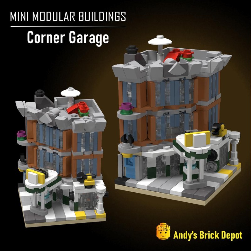 LEGO MOC [Mini Modular Buildings] Mini Corner Garage 10264 by andylu285 ...
