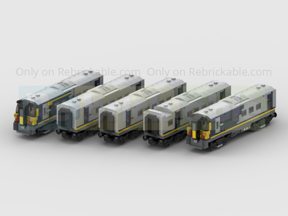LEGO MOC Class 444 Desiro 5-Carriage EMU Train in South Western Railway ...