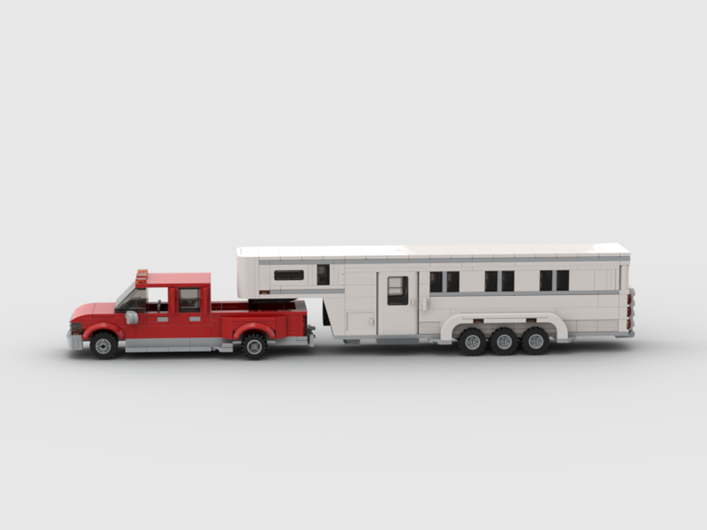 LEGO MOC Truck with Horse Trailer by JIDBrickCreations | Rebrickable ...