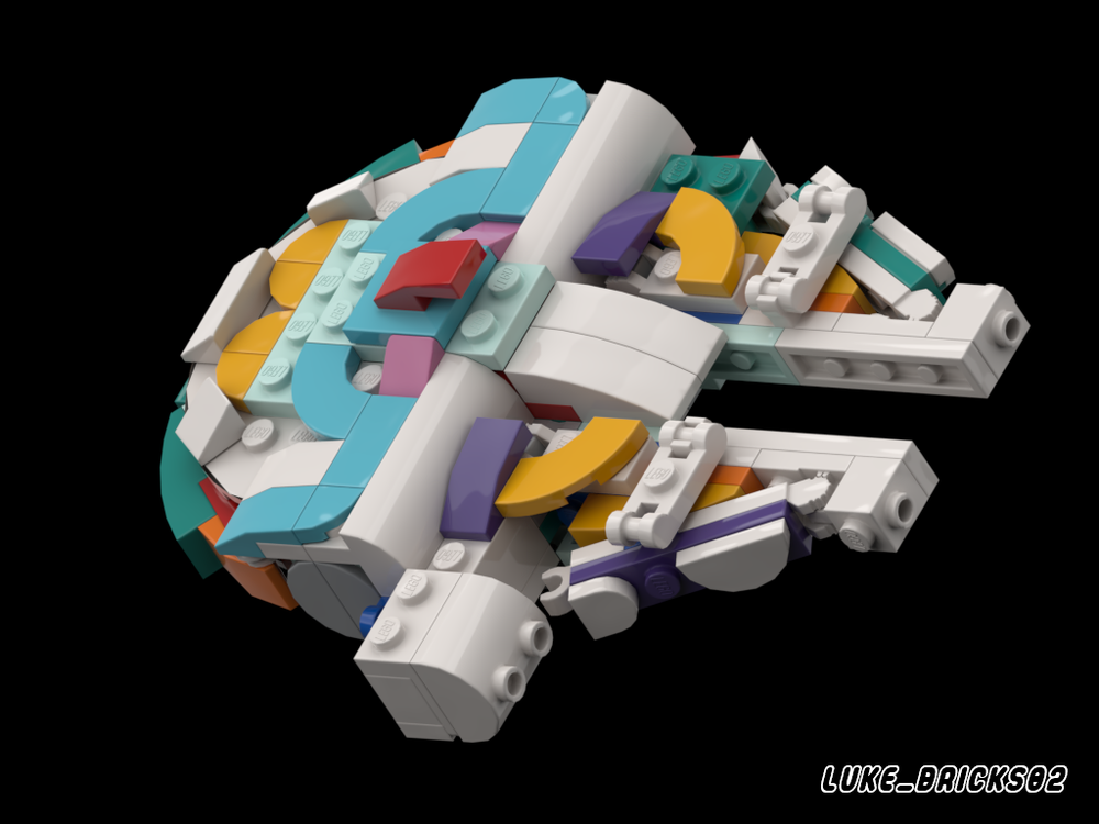 Lego Moc Rainbow Falcon By Lukebricks82 Rebrickable Build With Lego