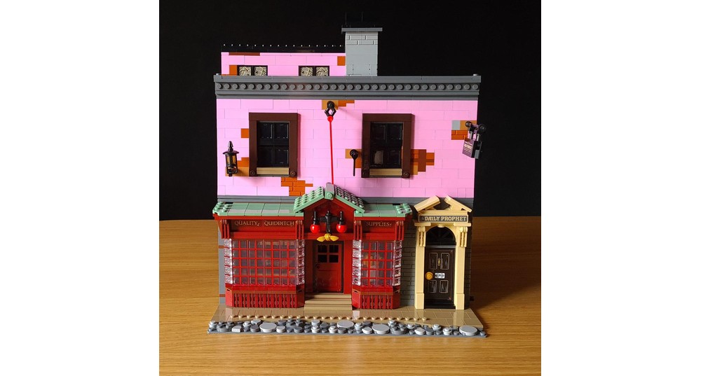 Lego Moc Modular Diagon Alley By Jrodonbricks Rebrickable Build