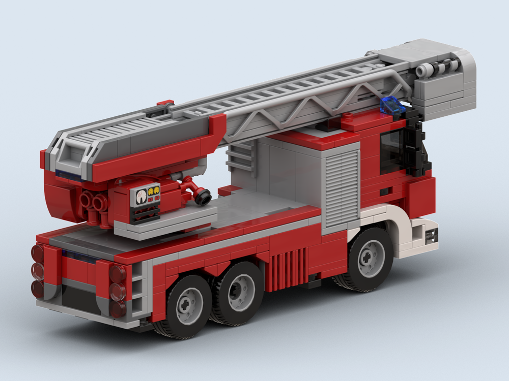 Lego Moc Utrecht Fire Ladder Truck By Mausbricks Rebrickable Build