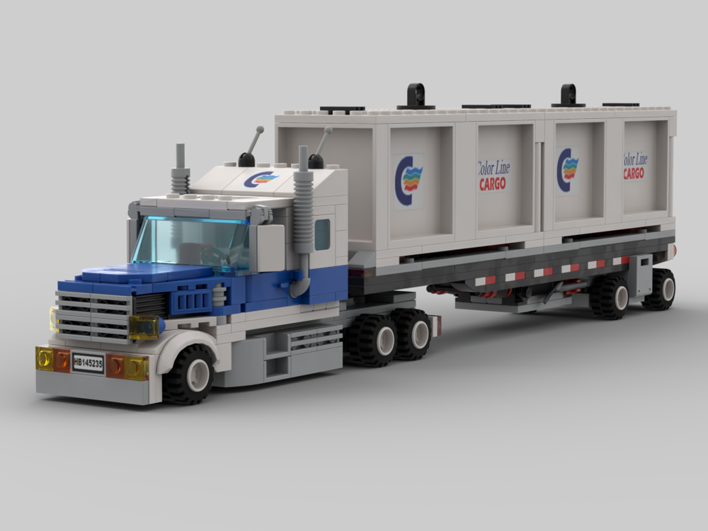 LEGO MOC Color Line Container Lorry by HaulingBricks | Rebrickable ...