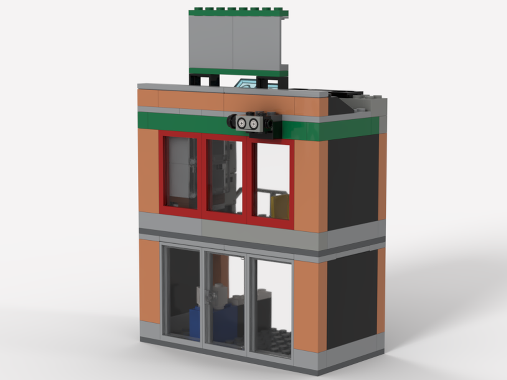 LEGO MOC Two Storey Modular Bank by Fonzinaut | Rebrickable - Build ...