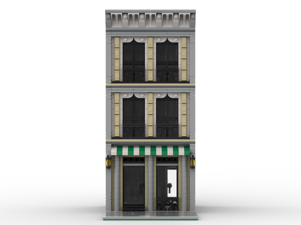 Lego Moc Wallstreet Bldg Facade Only By Brick Artisan Rebrickable