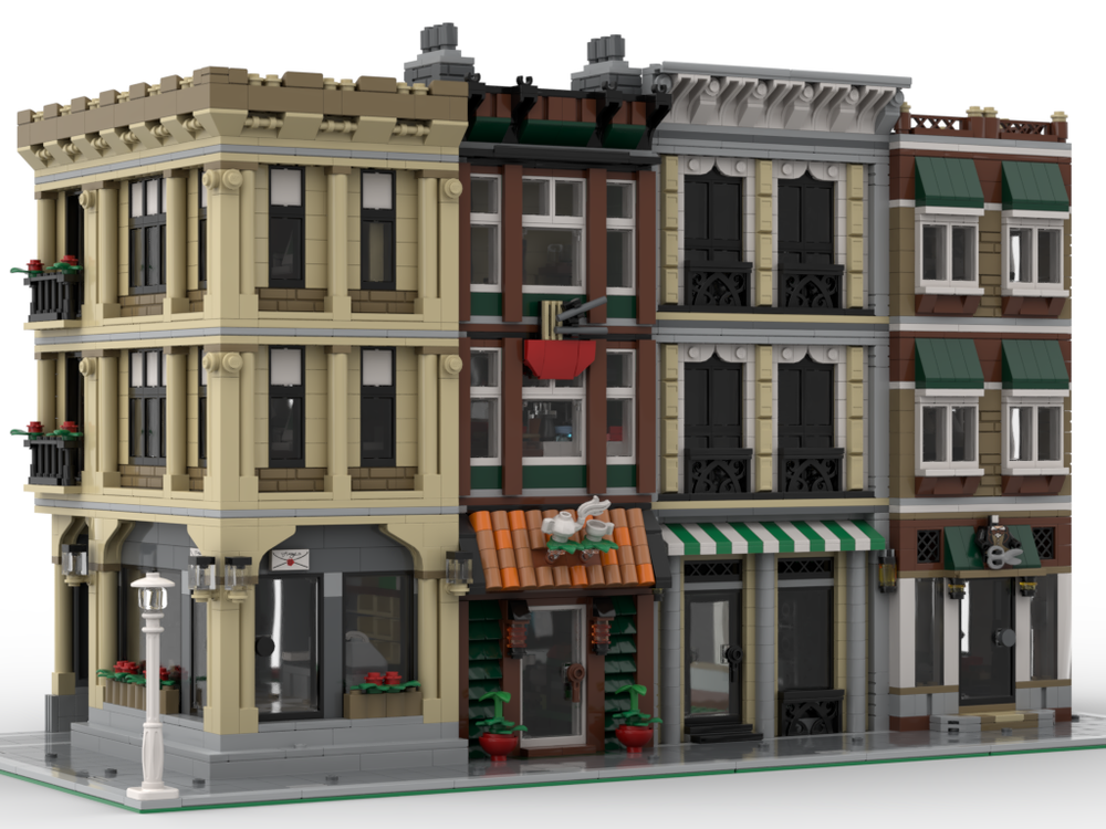 Lego Moc Wallstreet Bldg Facade Only By Brick Artisan Rebrickable