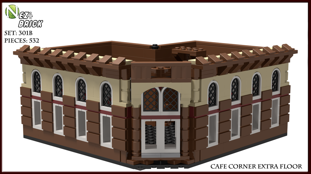 Lego Moc Cafe Corner Extra Floor By Cyberlogic Rebrickable Build