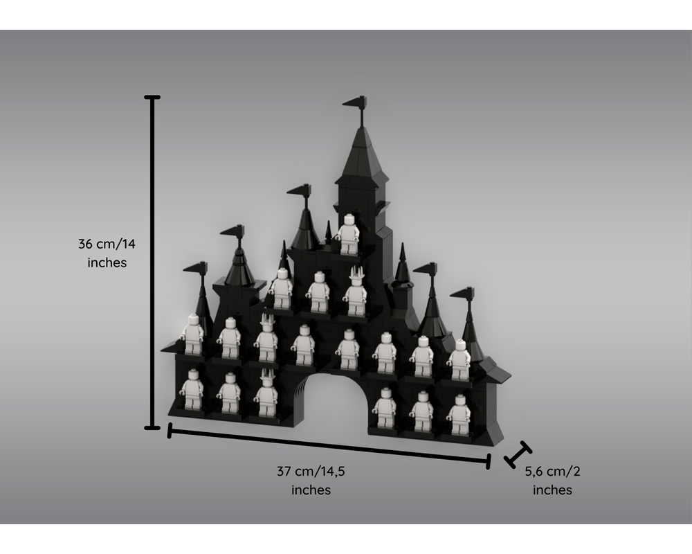 LEGO MOC Cinderella Castle 100 Celebration - Minifigures Display Stand ...