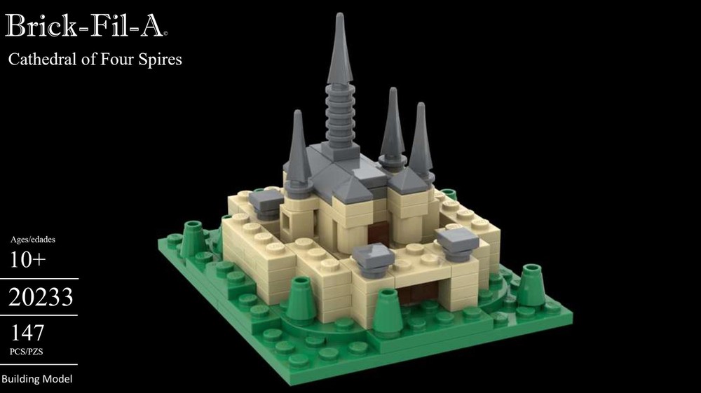 LEGO MOC Cathedral of Four Spires by Brick-Fil-A-Builds | Rebrickable ...