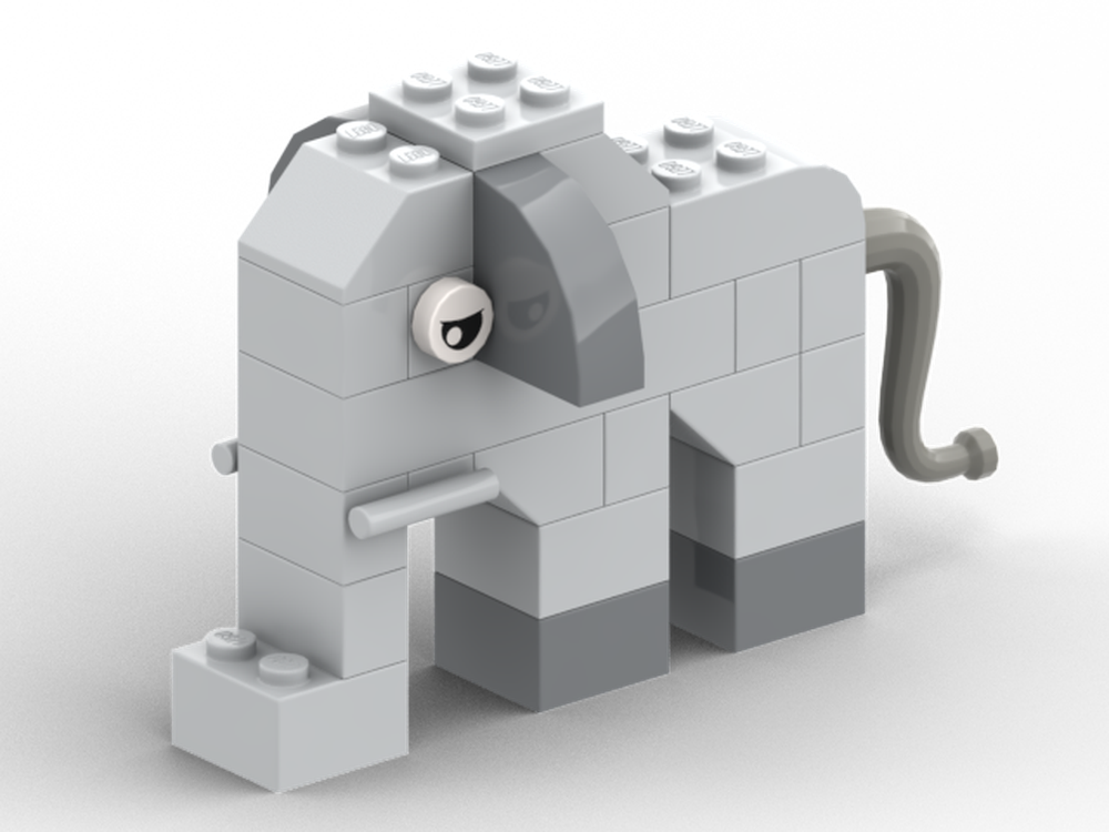 LEGO MOC little elephant for kids by MadonnA | Rebrickable - Build with ...