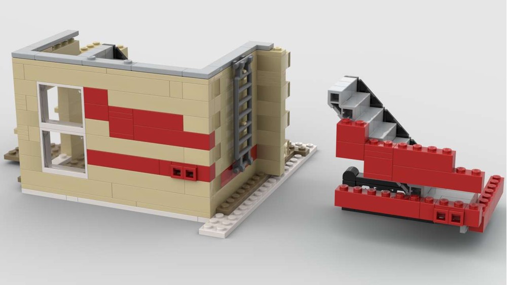 Lego Moc Police Station Floor Extension By Tiny Bricks Rebrickable