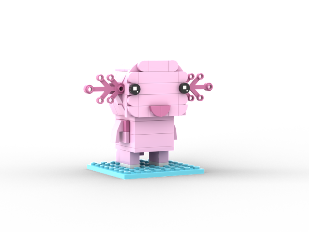 LEGO MOC Axolotl (PINK) BrickHeadz by ElliottJD | Rebrickable - Build ...