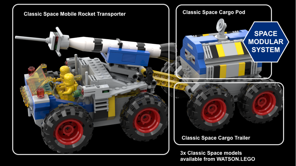 Lego Moc Classic Space Trailer By Watsonlego Rebrickable Build