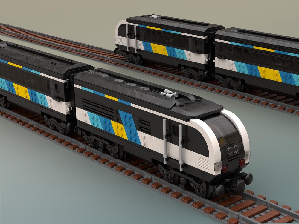Lego Moc Brightline Locomotive By Jamisonwieser Rebrickable Build