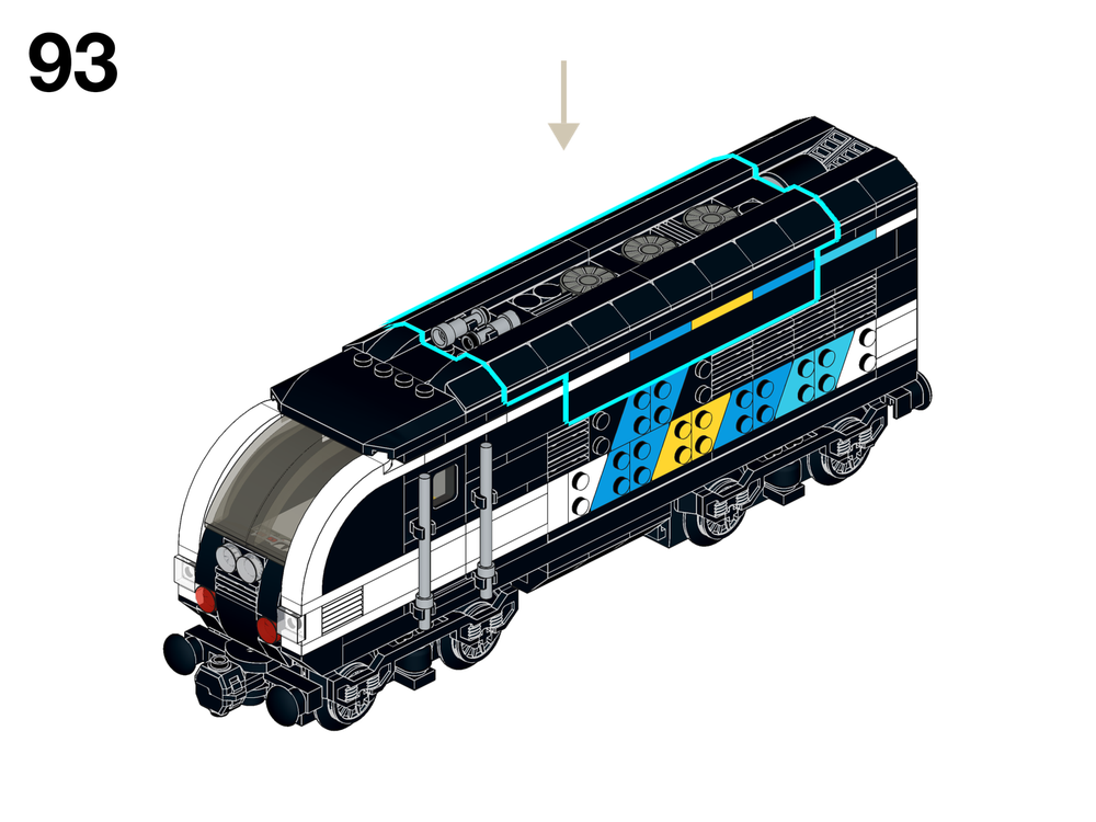 Lego Moc Brightline Locomotive By Jamisonwieser Rebrickable Build