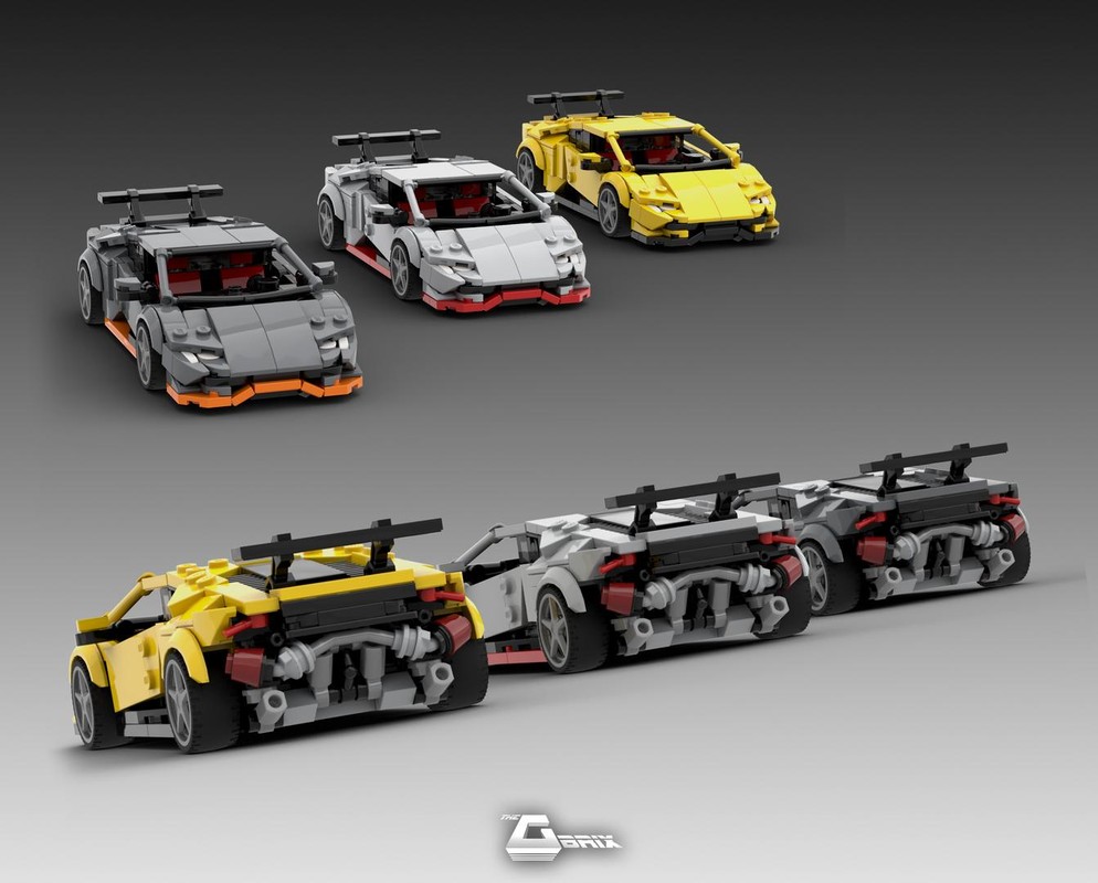 LEGO MOC Lamborghini Huracan Twin Turbo - Yellow/Light and Dark Bluish Gray by thegbrix ...