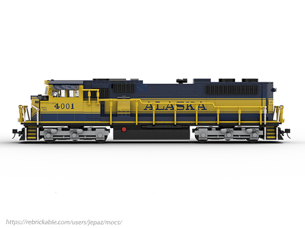 Lego Moc Sd70mac Alaska Railroad By Jepaz Rebrickable Build With Lego