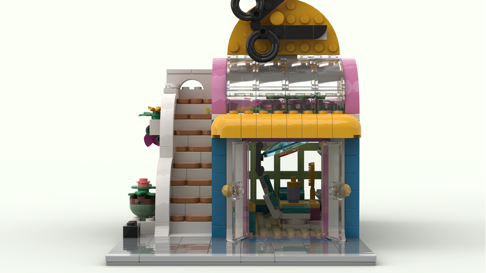 Lego Moc Friends Hair Salon Modular By Newbrick Rebrickable Build