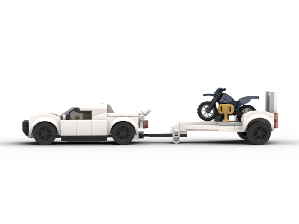 LEGO MOC Car with Dirt Bike Trailer by McLarry | Rebrickable - Build ...