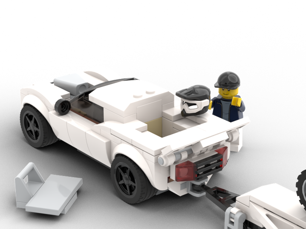 LEGO MOC Car with Dirt Bike Trailer by McLarry | Rebrickable - Build ...