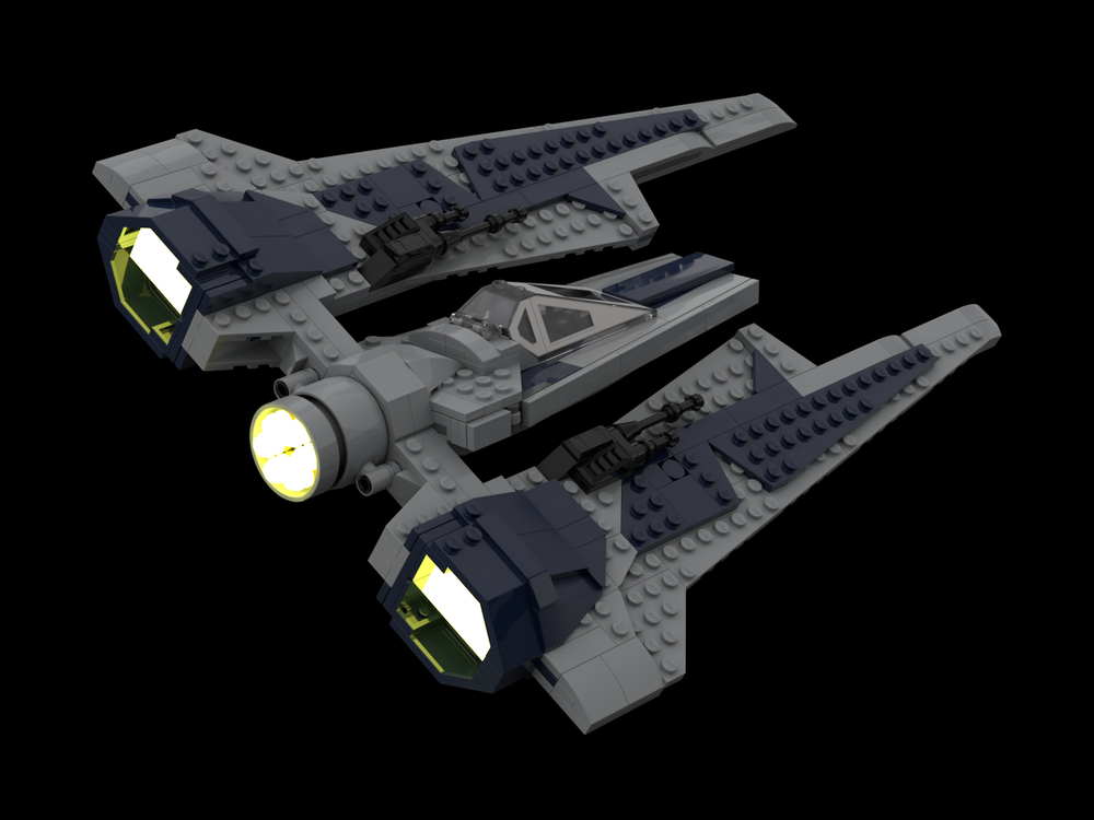 Lego Moc Mandalorian Fang Fighter By Lswfiend Rebrickable Build