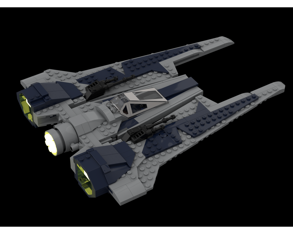 Lego Moc Mandalorian Fang Fighter By Lswfiend Rebrickable Build