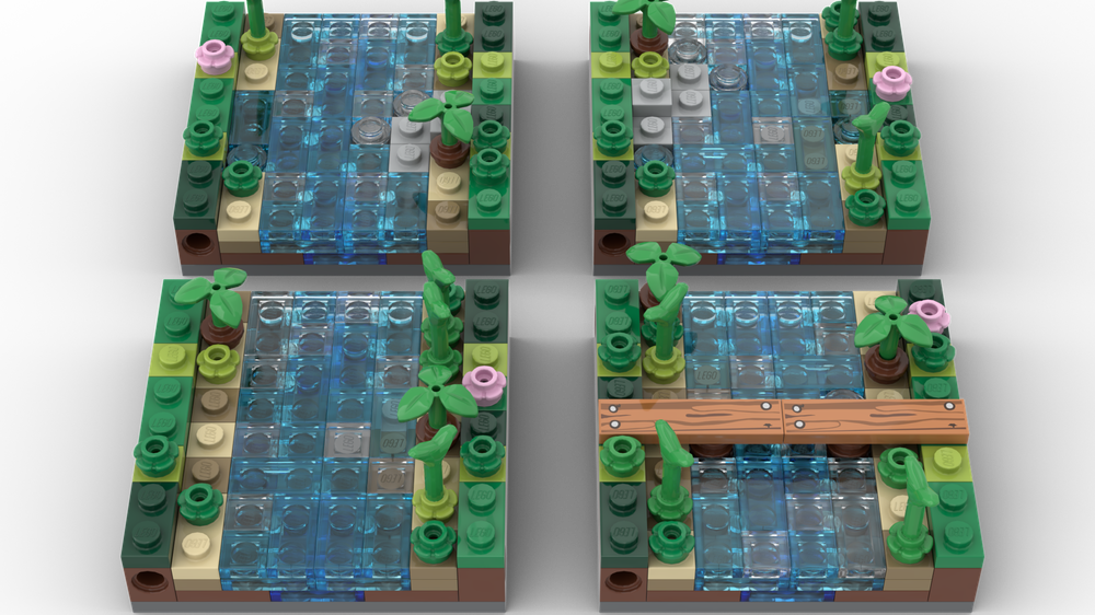 LEGO MOC Microscale River Modules 8x8 Part1 by Glorfinkel | Rebrickable ...