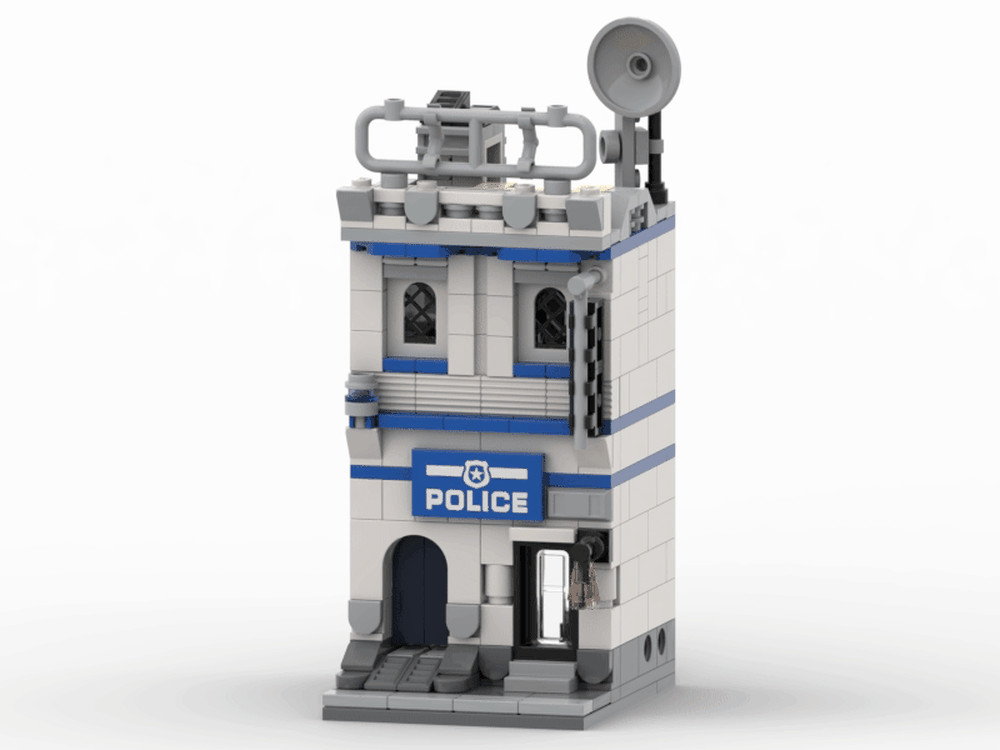 Lego Moc Police Station By Huebre Rebrickable Build With Lego