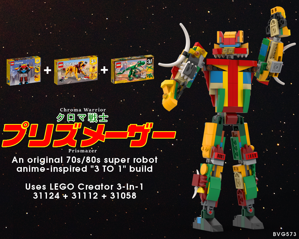 LEGO MOC Chroma Warrior Prismazer 31124 + 31112 + 31058 (Original Anime ...