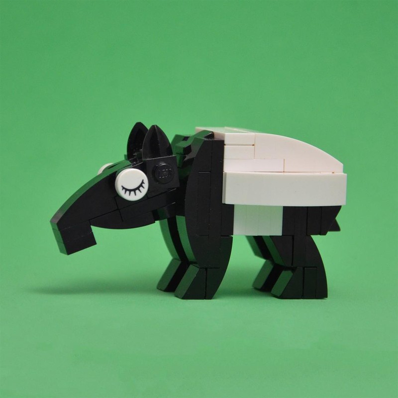 LEGO MOC Malayan Tapir by Kritch | Rebrickable - Build with LEGO
