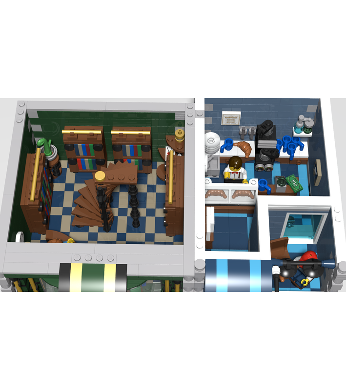 LEGO MOC Bookstore & Café by SkywardBrick | Rebrickable - Build with LEGO