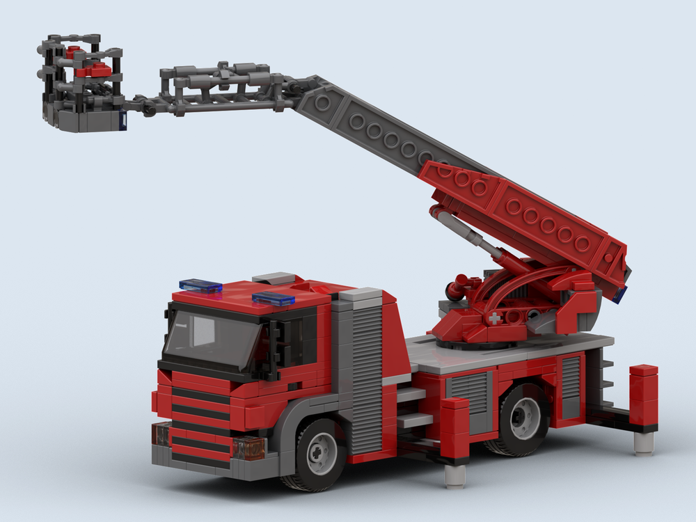 Lego Moc Dresden Fire Ladder Truck By Mausbricks Rebrickable Build