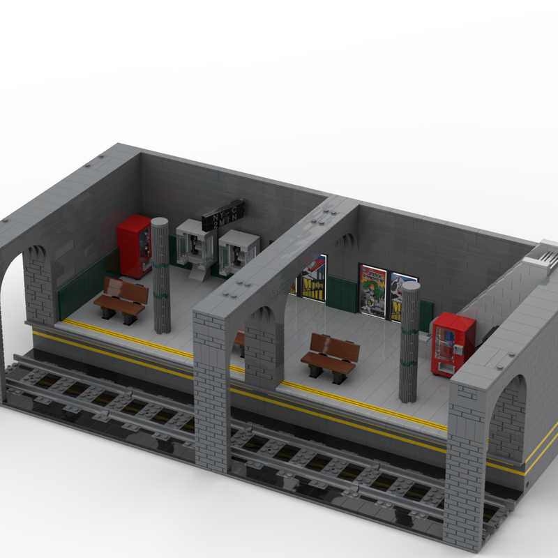 LEGO MOC underground metro station 1 + metro 2 by NEW-YORK CITY ...