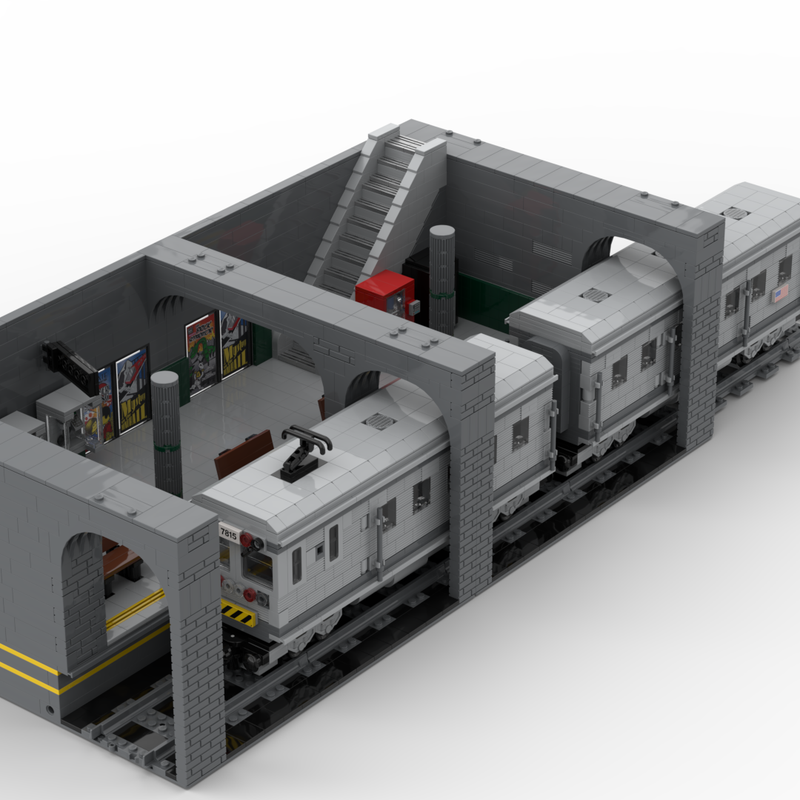 LEGO MOC underground metro station 1 + metro 2 by NEW-YORK CITY ...